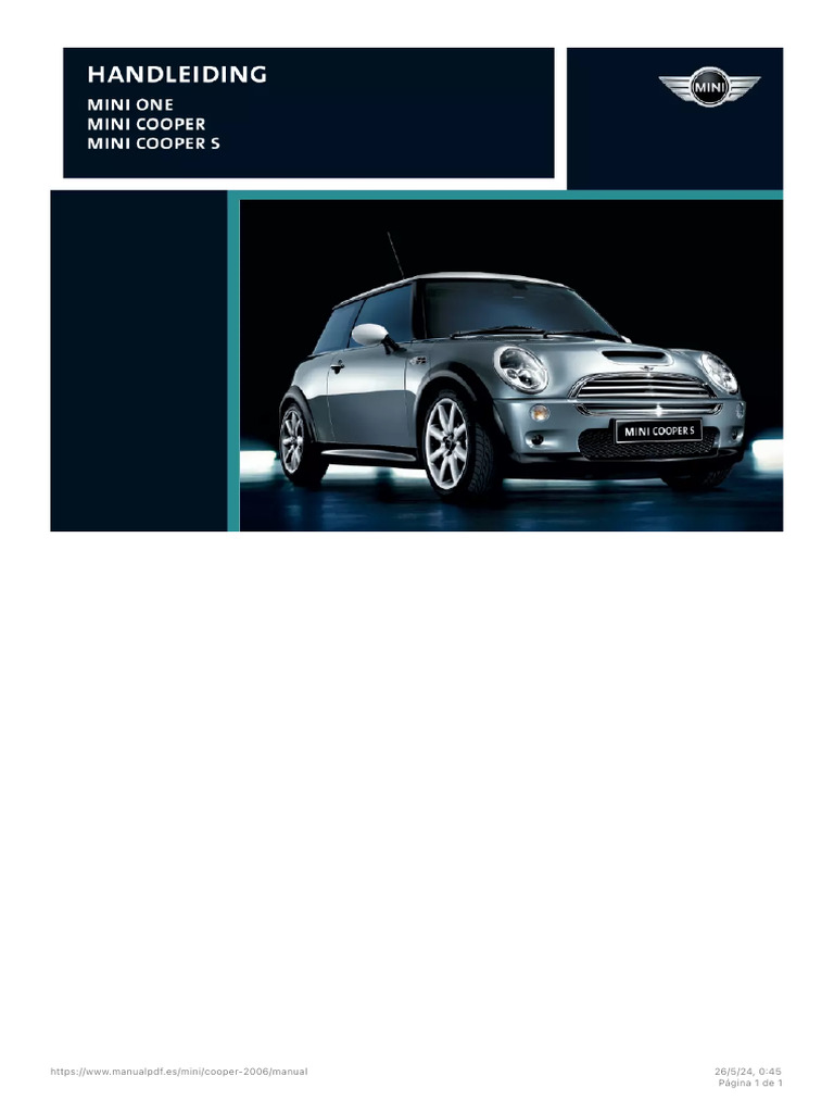 Manual Mini Cooper (2006) (143 Páginas) | PDF