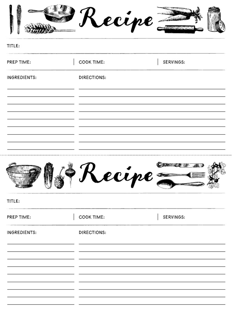 Adobe Acrobat Template Recipe Card 3 | PDF