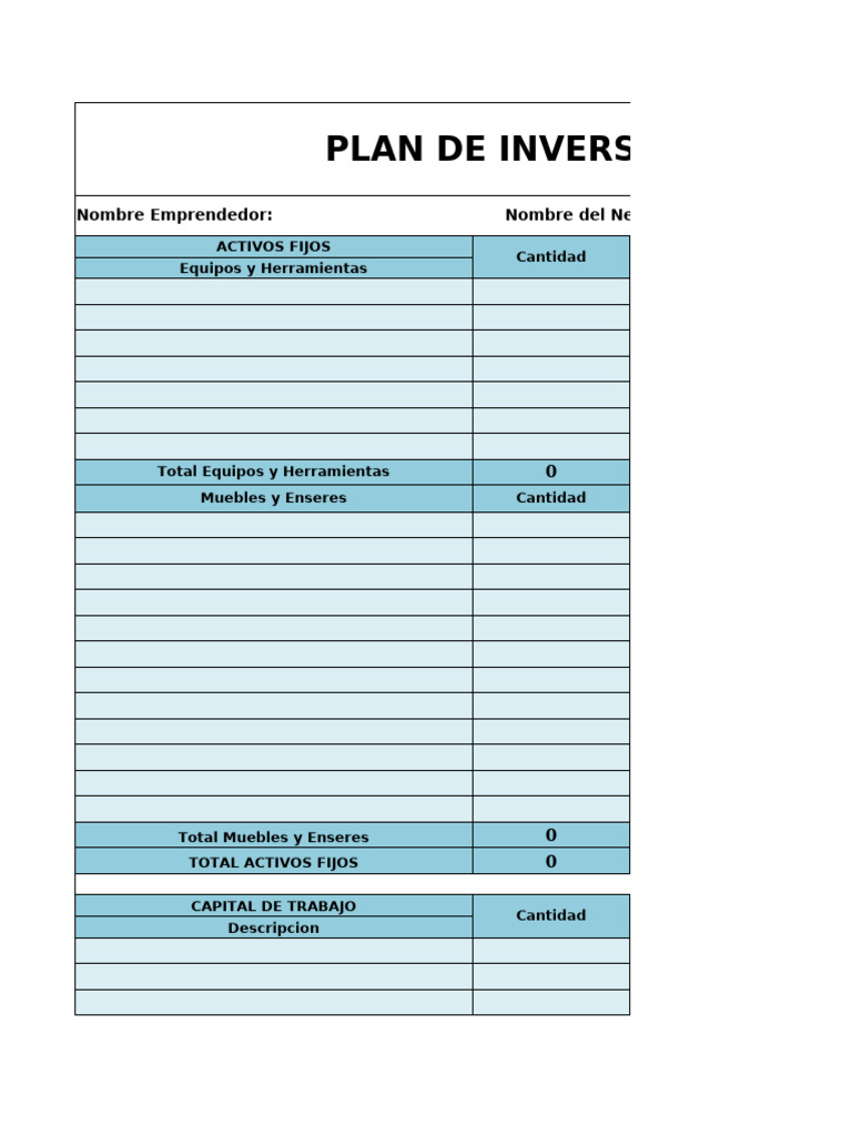 Plan de Inversión para Negocios | PDF | Economias | Business