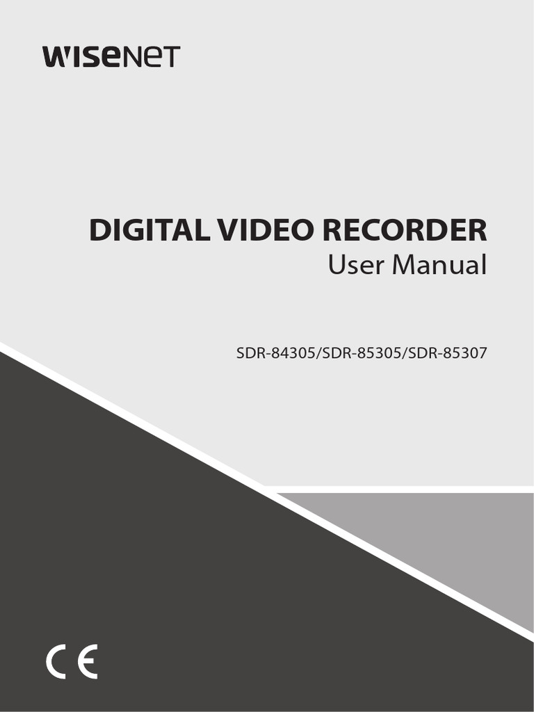 Manuals SDR-84305 SDR-85305 SDR-85307 190416 EN DVR | PDF | Usb ...