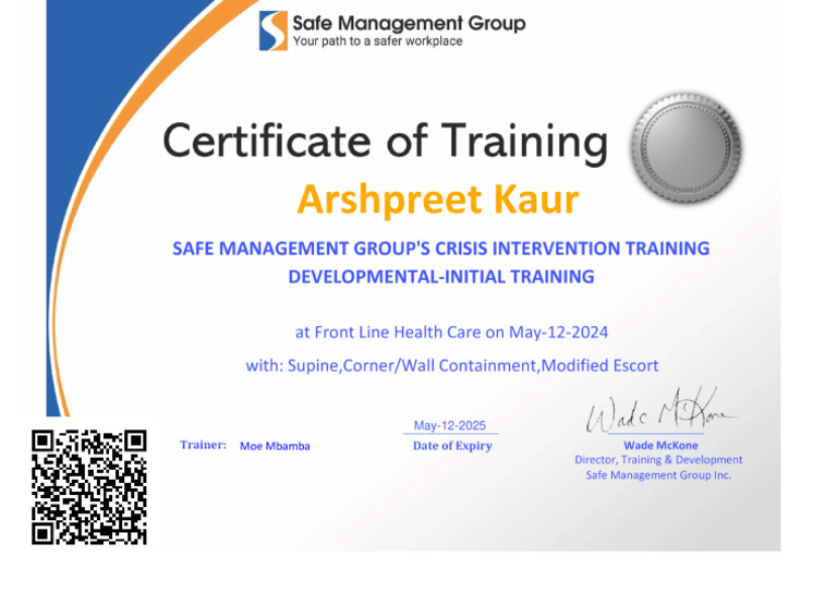 SMG Certificate | PDF