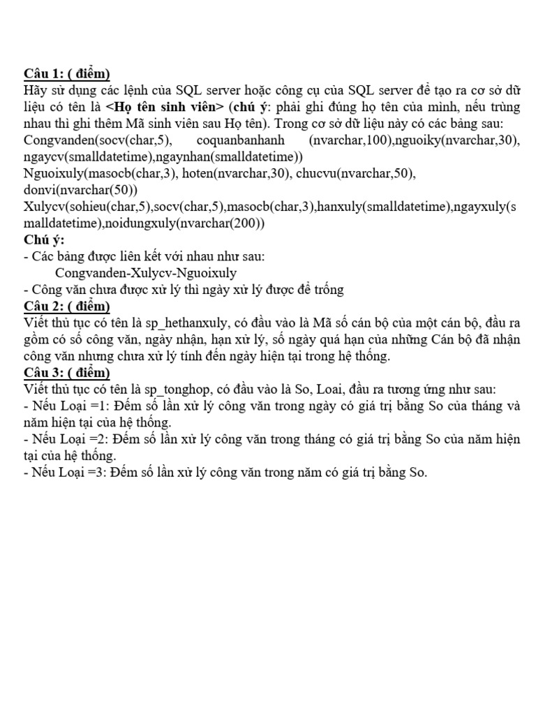 Bai Tap Tong Hop | PDF