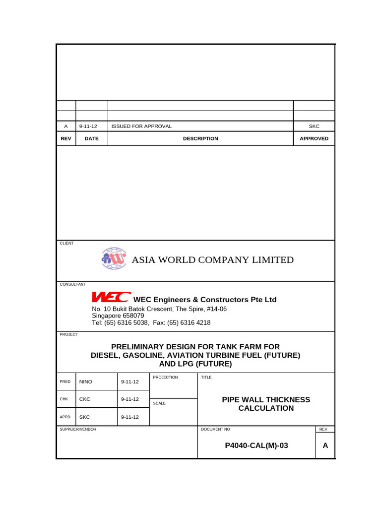 P4040-Cal (M) - 03 - Pipe Wall Thickness Calculation | PDF