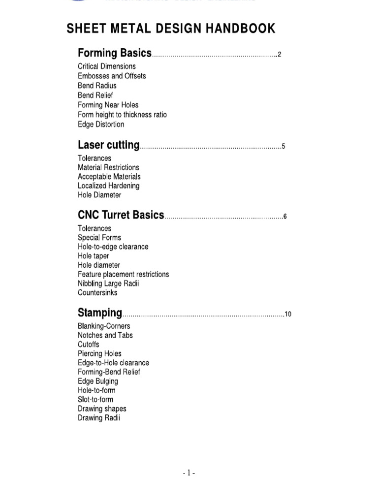 Sheetmetal Design Handboojjj | PDF