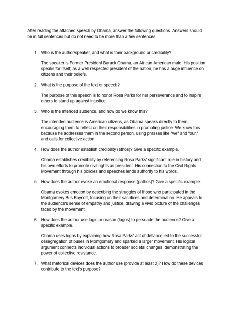 Anirudh Venkatesan - Rhetorical Analysis Questions | PDF | Rosa Parks