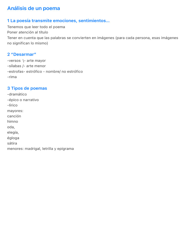 Análisis de un poema | PDF