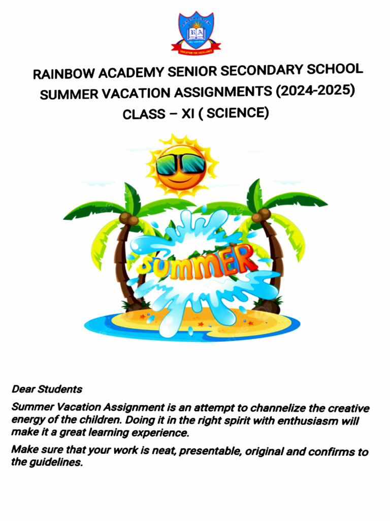 Summer Vacation Work | PDF