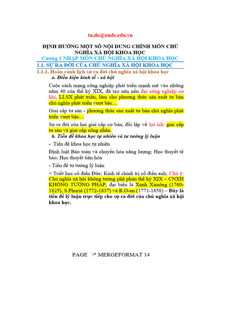 Ban Tom Tat y Chinh Mon Chu Nghia Xa Hoi Khoa Hoc Truong Dai Hoc Mo TH 76572 | PDF