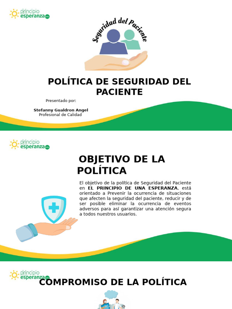 Política de Seguridad Del Paciente y Reporte de Eventos Adversos - PDE | PDF | Seguridad del ...