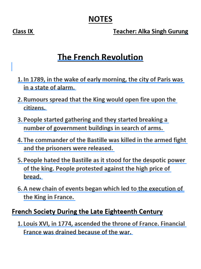 Overview of the French Revolution | PDF | Slavery | Reign Of Terror