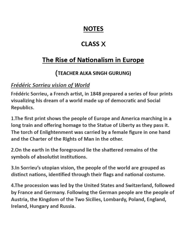 Notes - Nationalism in Europe | PDF | Liberalism | Scotland
