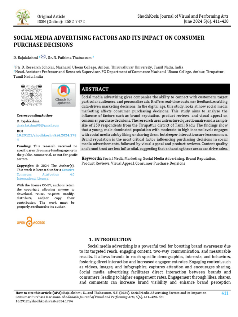Social Media Advertising Factors and Its Impact On | PDF | Advertising ...