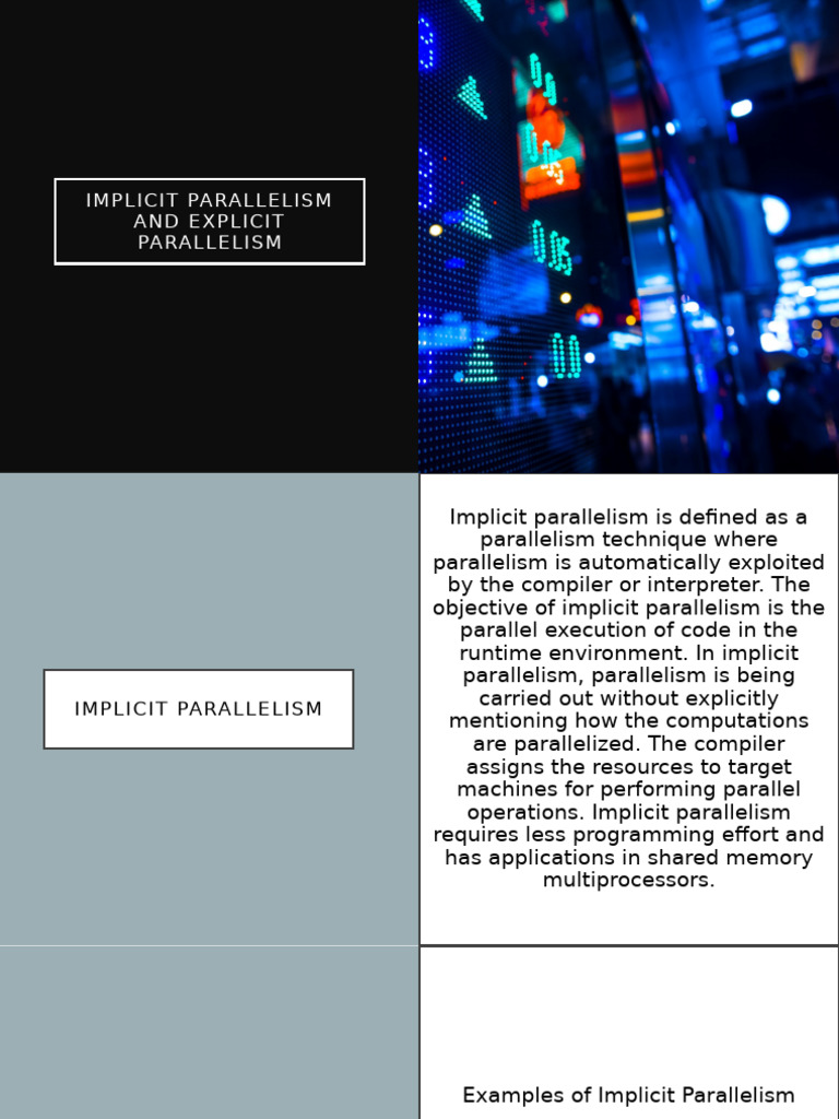 Implicit Parallelism and Explicit Parallelism | PDF | Parallel Computing | Process (Computing)