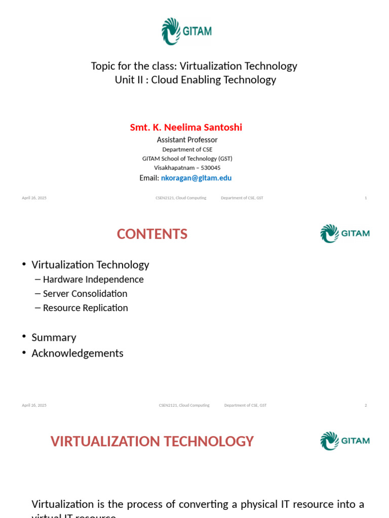 Class 12 m2 Virtualization Technology 1 | PDF | Virtualization | Virtual Machine