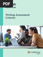 Cambridge Writing Assessment Criteria | PDF | Vocabulary | Word