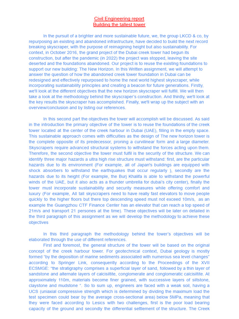 Civil Engineering Report | PDF | Concrete | Lightning