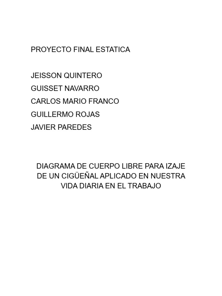 Proyecto Final Estatica 2 | PDF