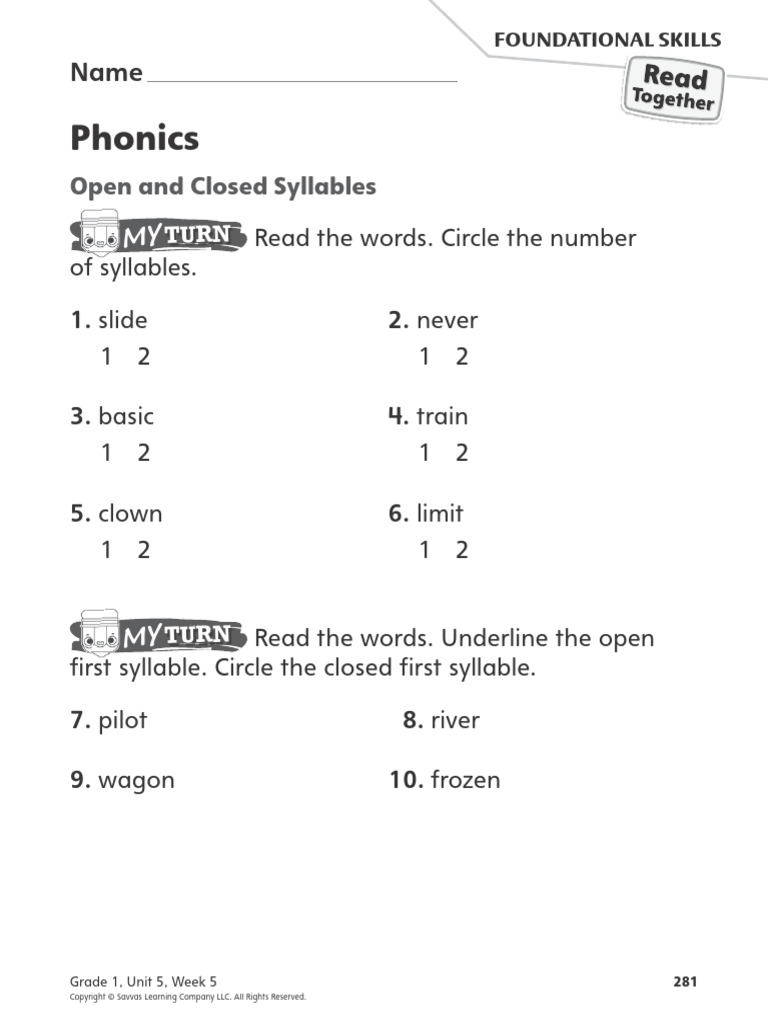 mV20 G1U5W5L2 Word Work Phonics Practice Lessons Web | PDF