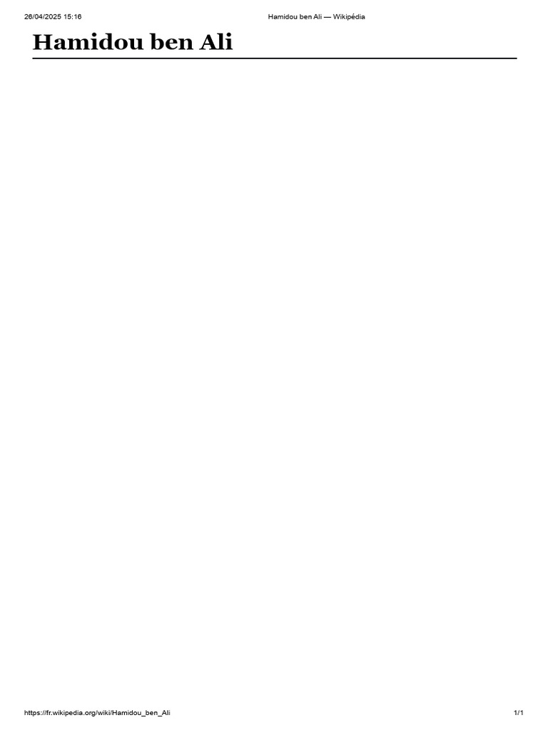 Hamidou Ben Ali | PDF