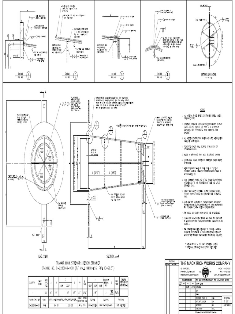 CB Inlet Strainer (1261.ST1) | PDF
