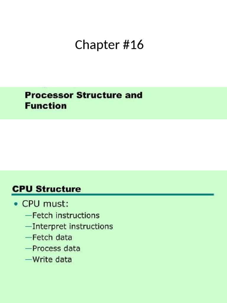 Ch#16 (CPU Structure and Function) | PDF | Central Processing Unit ...