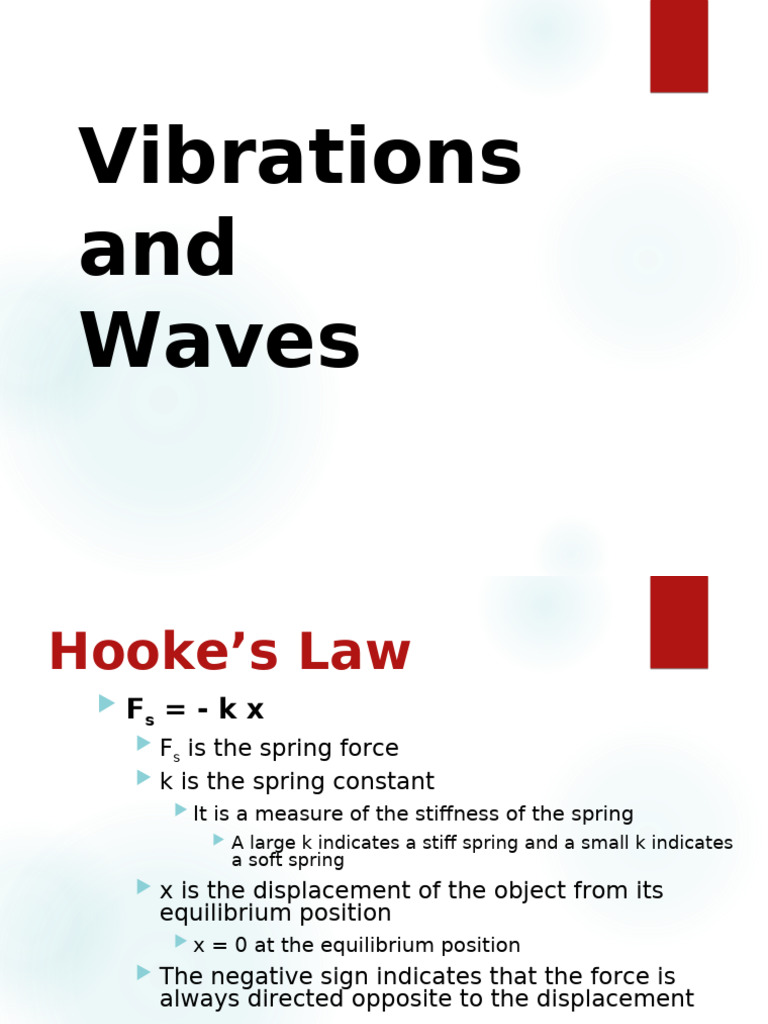 Understanding Hooke's Law and SHM | PDF | Force | Acceleration