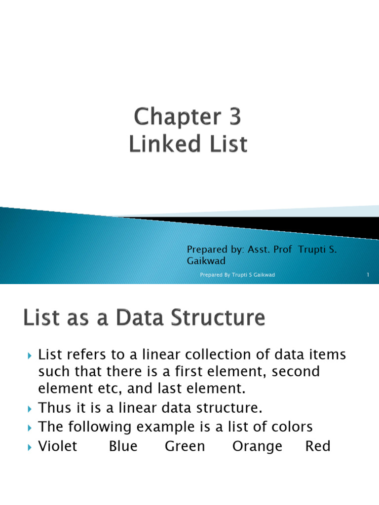 Chapter 3 - Linked List - Par - 1 | PDF | Pointer (Computer Programming) | Data Management