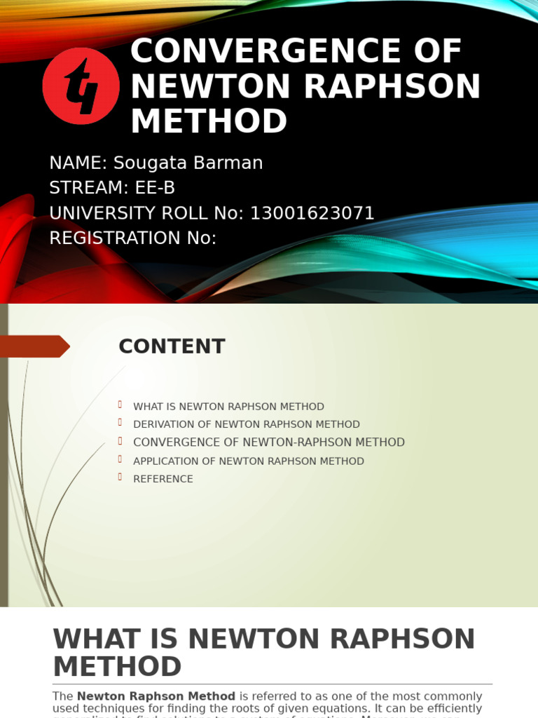 Convergence of Newton Raphson Method | PDF