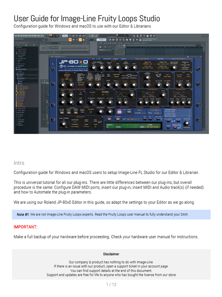 DAW Image Line Fruity Loops | PDF | Computing | Software