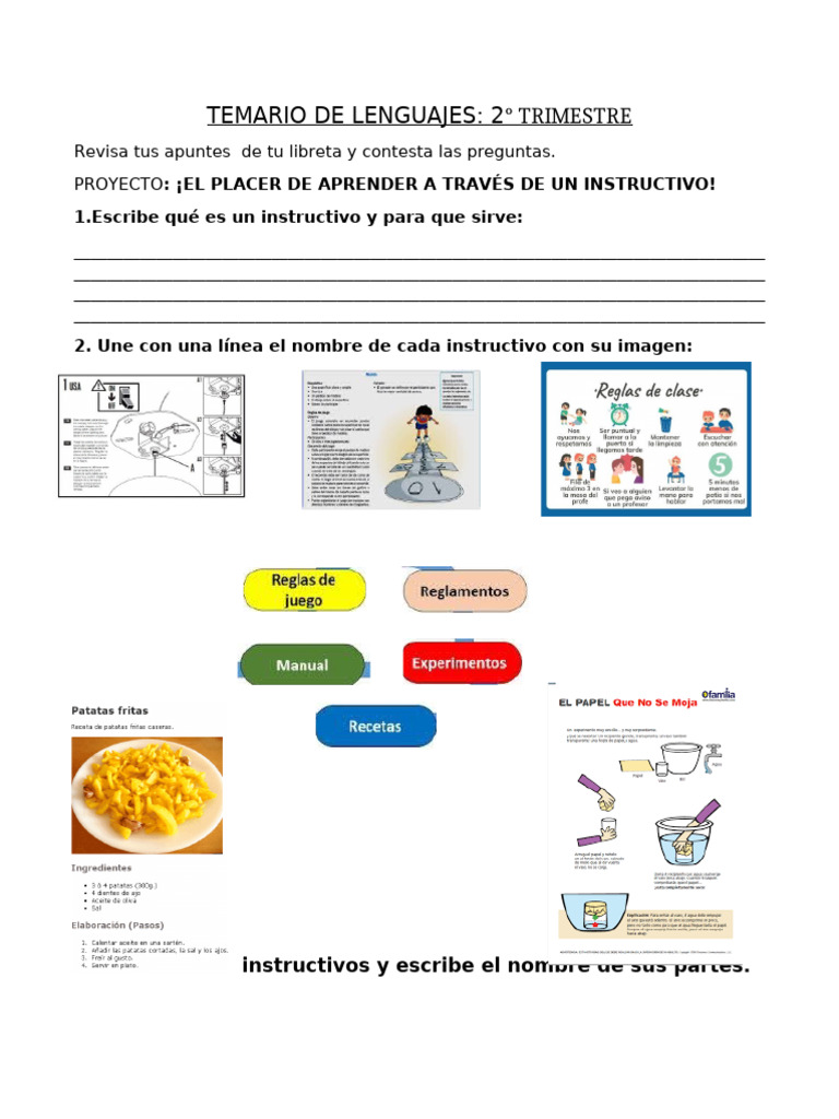 TEMARIO DE LENGUAJES 2 TRIMESTRE | PDF | Triángulo | Rectángulo