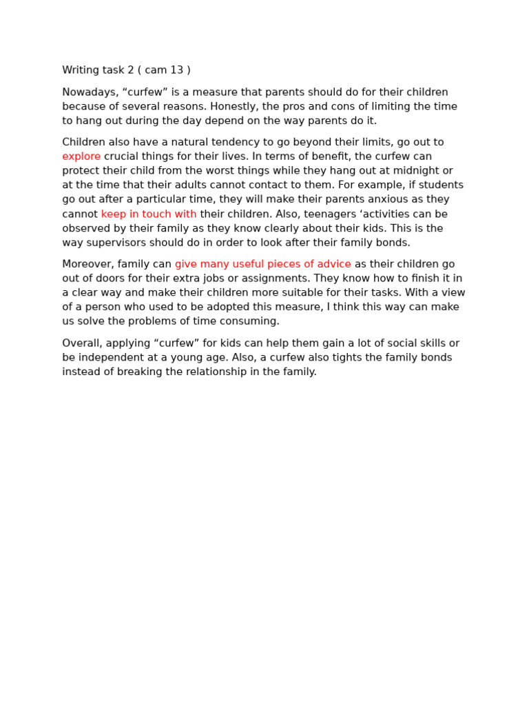 Cam 13 Ielts Writing Task 2 | PDF
