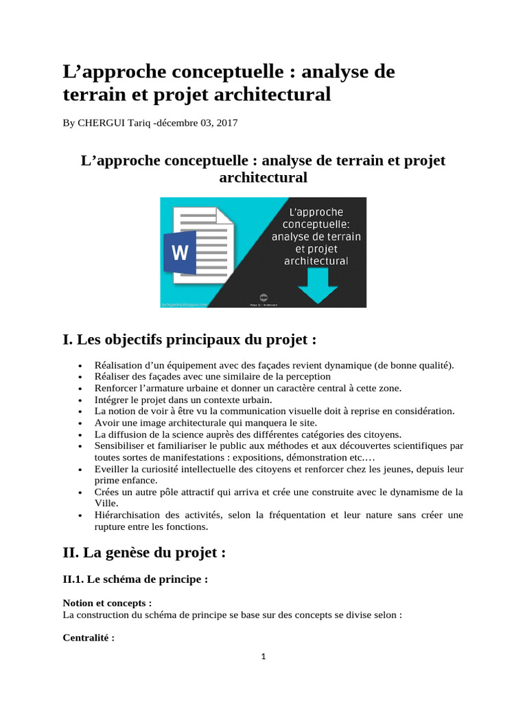 Approche conceptuelle en architecture | PDF