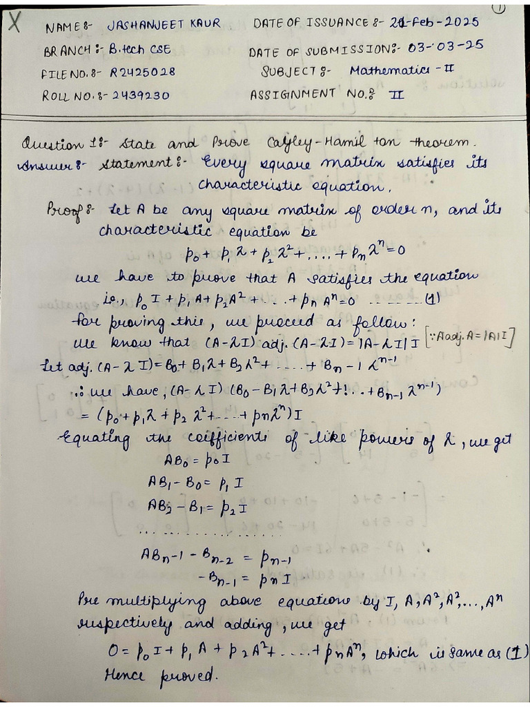 Maths Assignment 2 | PDF