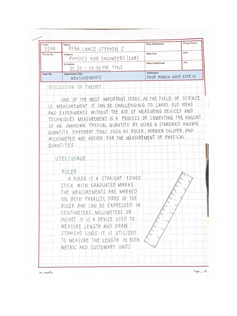 Experiment 1-MEASUREMENT | PDF