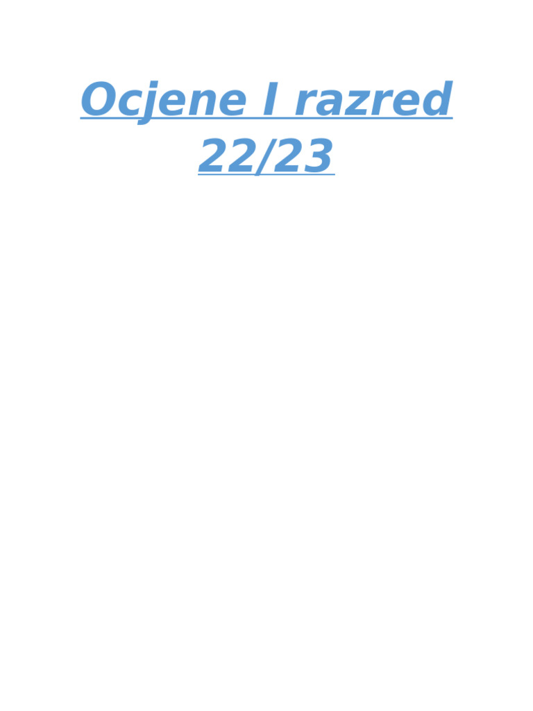 Ocjene | PDF
