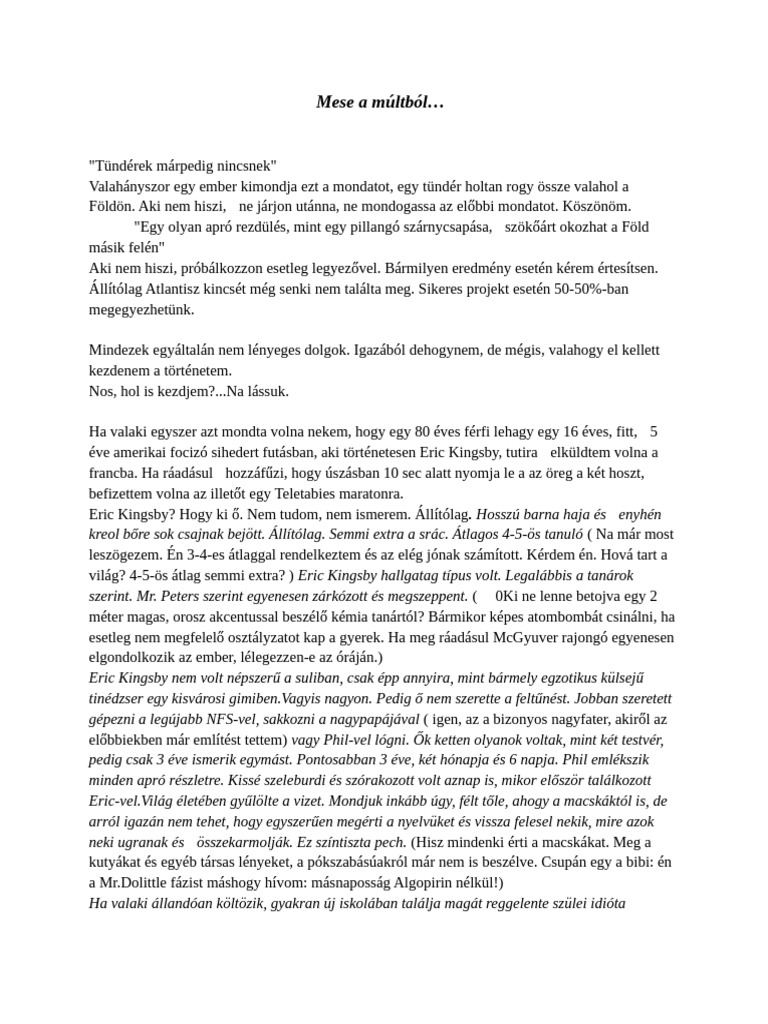 Mese A Múltból | PDF