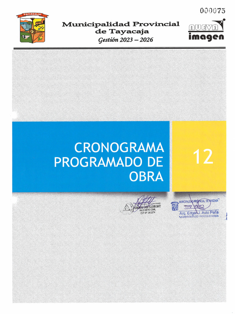 Cronograma Programado de Obra | PDF