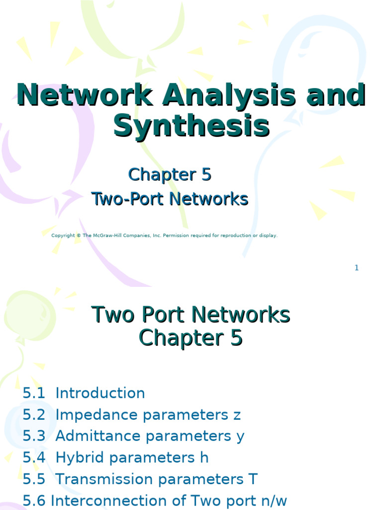 Chapter 5 Two Port Network | PDF | Control Theory | Electronic Circuits