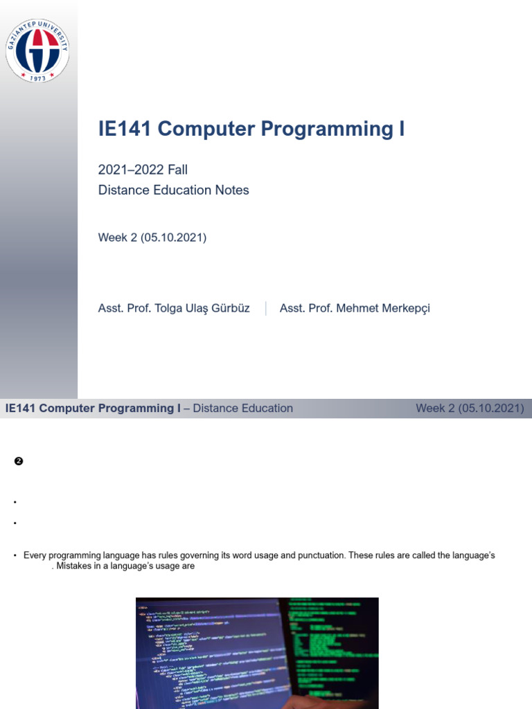 Programming Language Syntax Rules | PDF | Programming Language ...