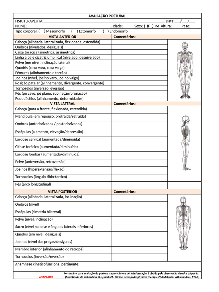 Avaliacao Postural | PDF