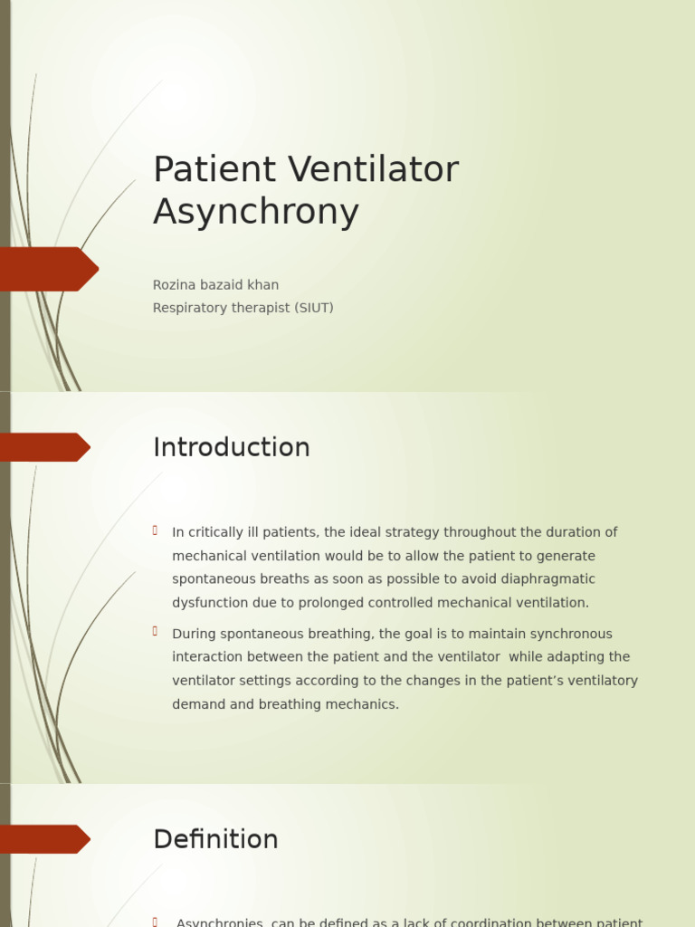 Patient Ventilator Assynchrony | PDF | Exhalation | Respiratory System