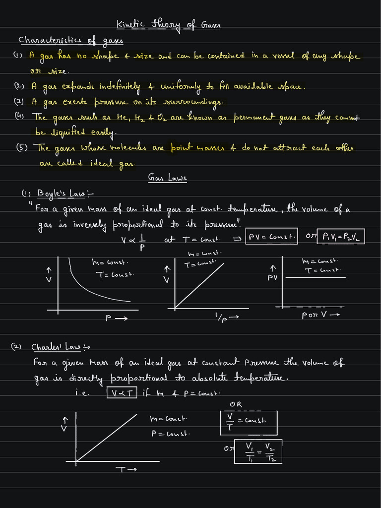 Kinetic Theory of Gases-1 | PDF
