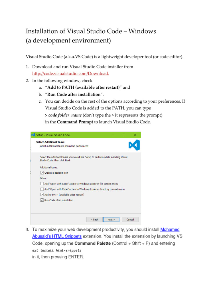 Vscode Installation | PDF