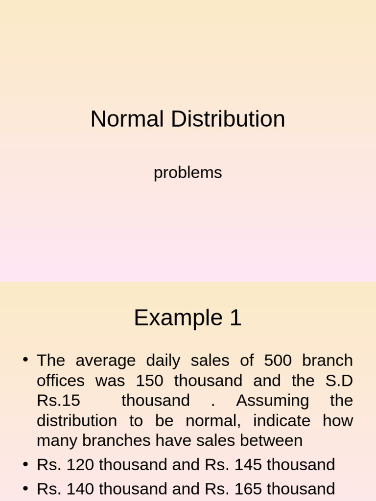 Normal Distribution Problems | PDF | Statistical Theory