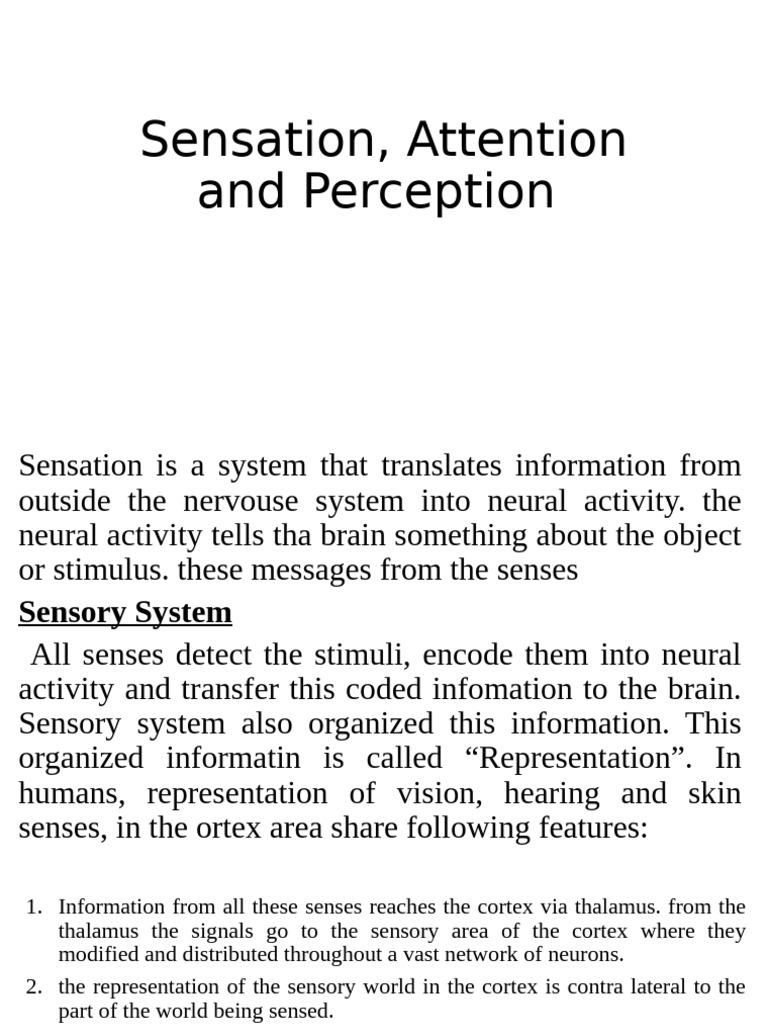 Understanding Sensation and Perception | PDF