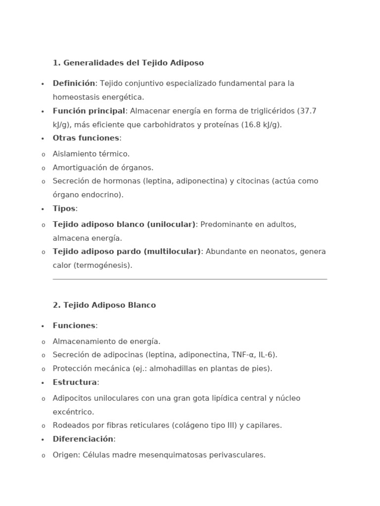 Tejido Adiposo | PDF | Tejido adiposo | Leptina
