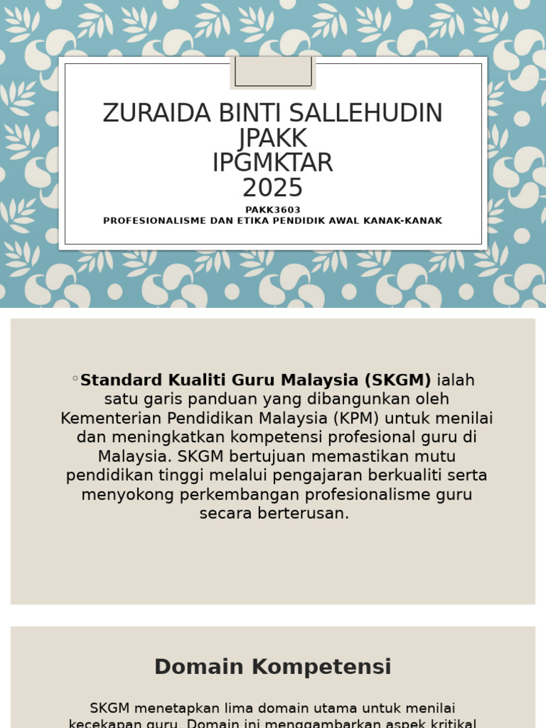 Kompetensi Utama SKGM untuk Guru | PDF
