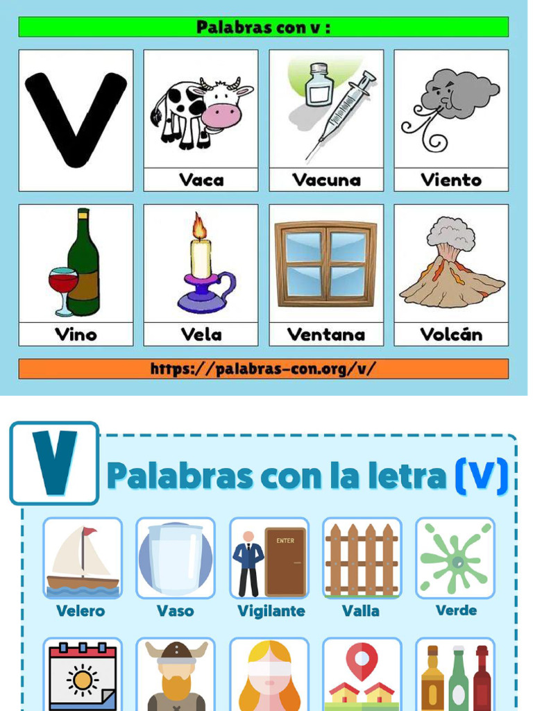 Palabras que Contienen la Letra V | PDF