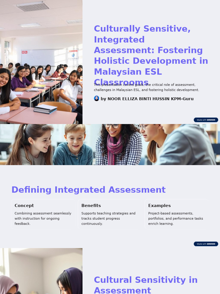 Culturally Sensitive Integrated Assessment Fostering Holistic ...