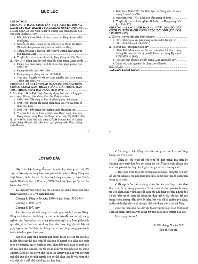 Huong dan mon Lich su Dang | PDF